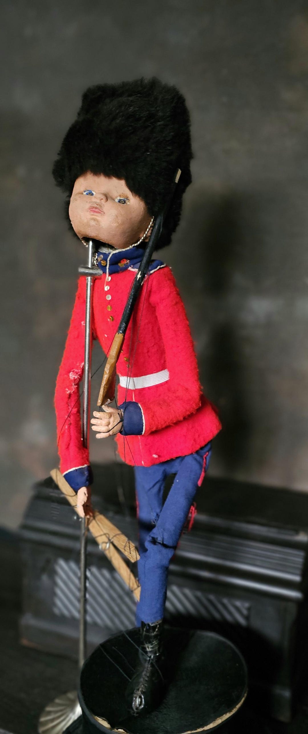 Antique Vintage Large Queens Guard Puppet Marionette String Puppet ...