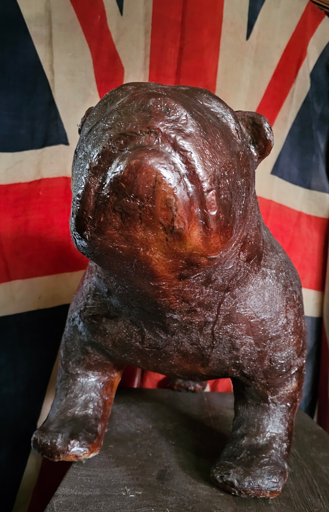Vintage Fibreglass Large British Bull Dog, Pit Bull, Dog Statue ...