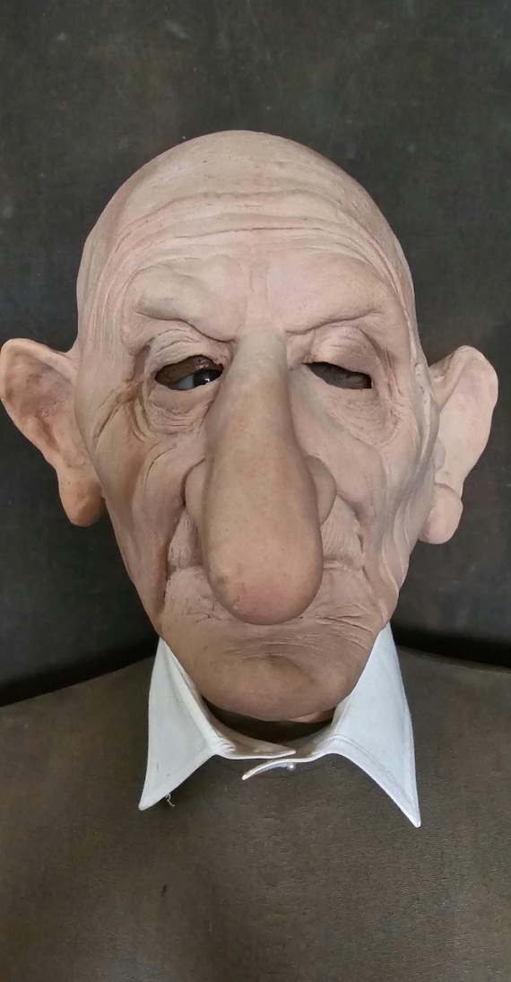 Vintage Latex Old Man Mask with A Vintage Joshua Tur… - Gem