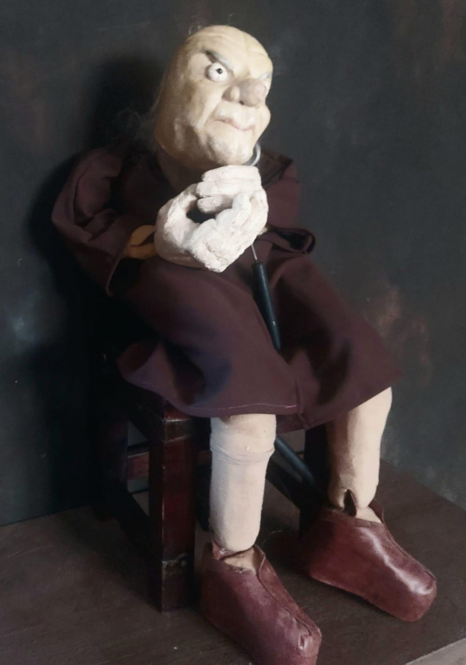 Antique Vintage Large Rod Puppet, Marionette, Rare Film Prop, Theatre ...