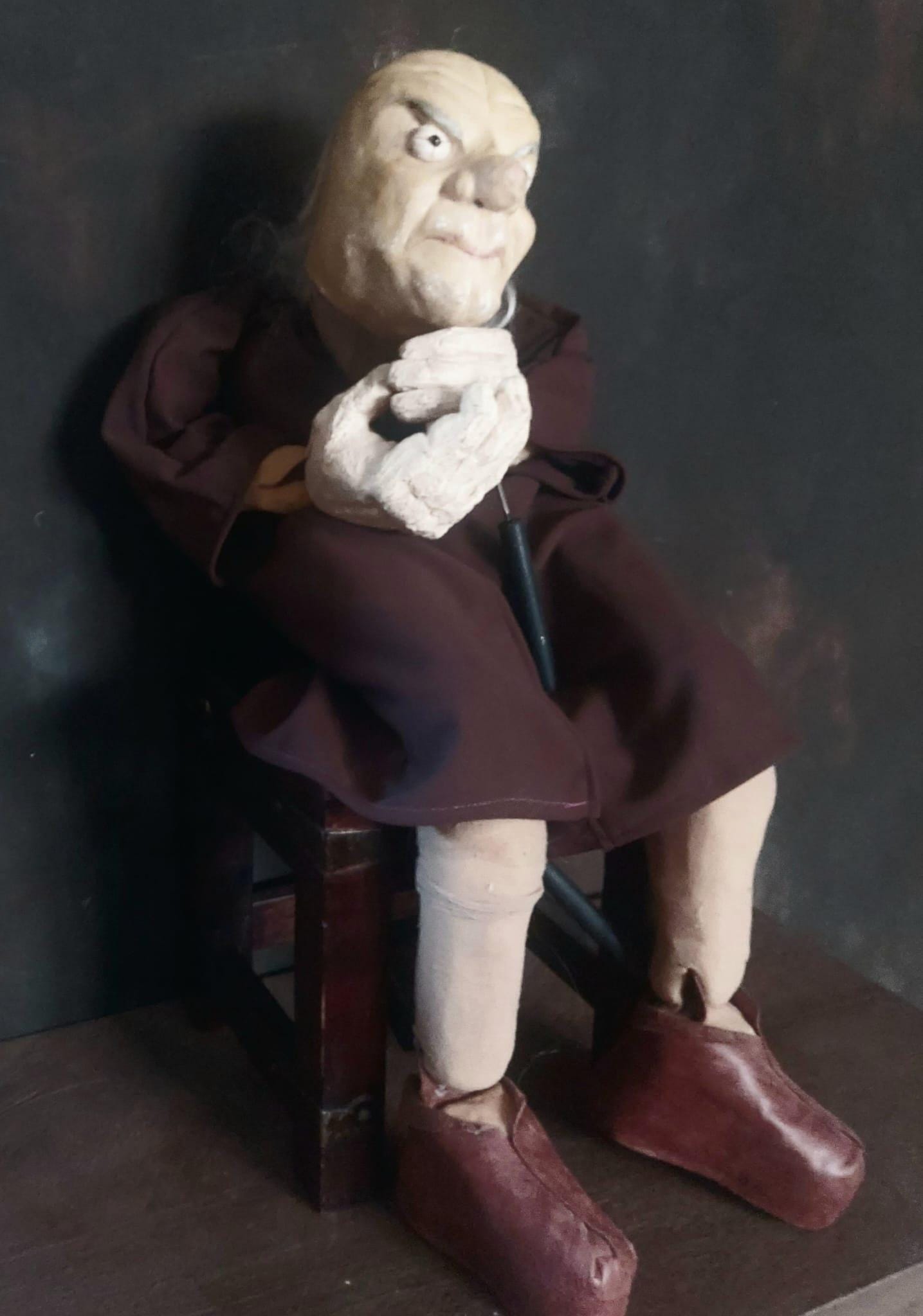 Antique Vintage Large Rod Puppet, Marionette, Rare Film Prop, Theatre ...