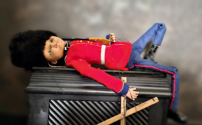 Antique Vintage Large Queens Guard Puppet Marionette String Puppet ...