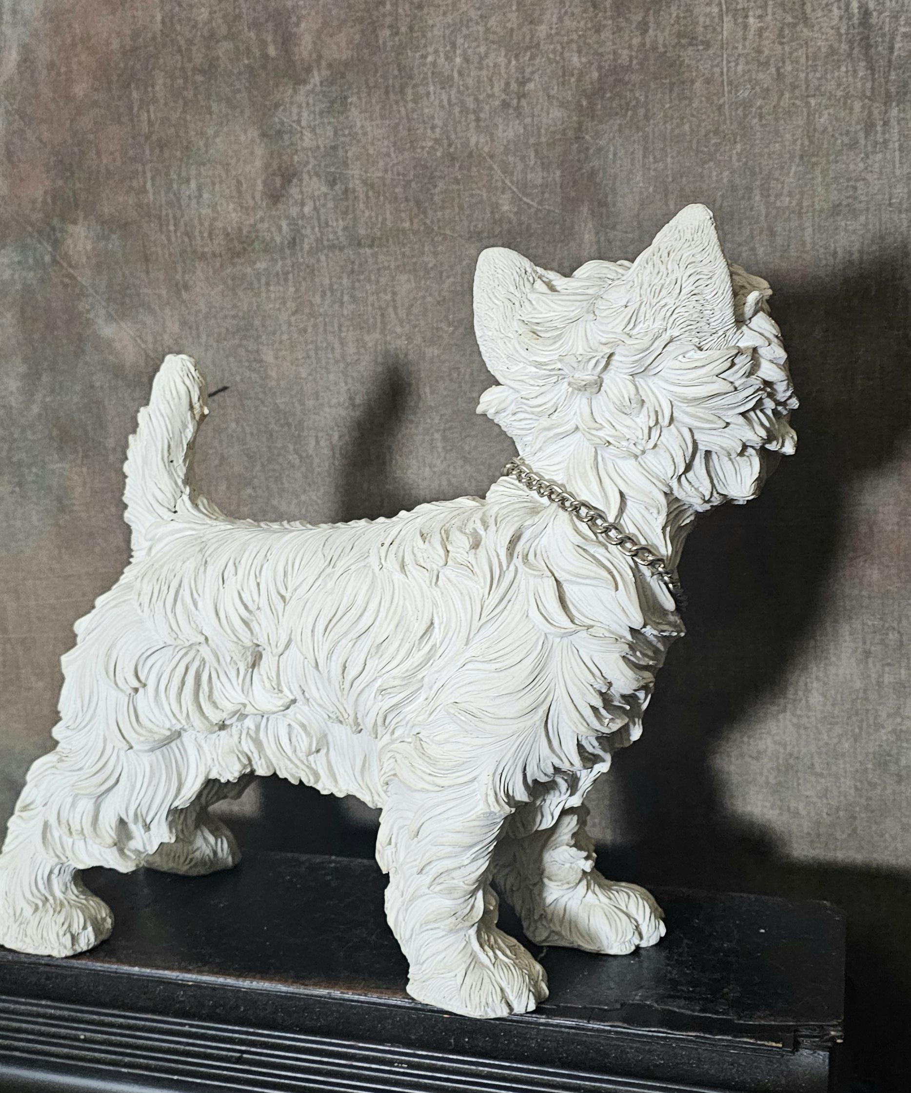 Vintage Very Heavy Resin Scottie Dog Statue, Ornament, Shop Display ...