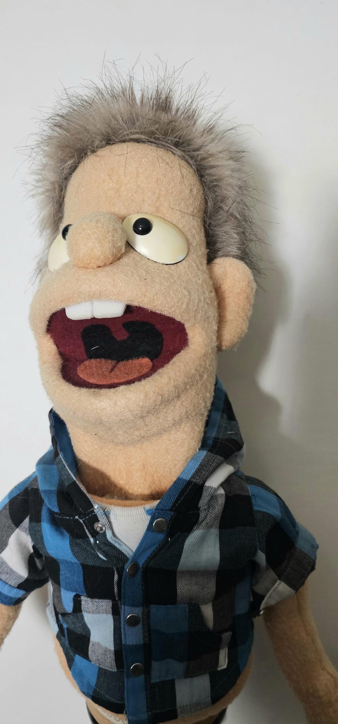 Antique Vintage Jim Henson Style Rod Puppet, Hand Puppet With Pine Wood ...
