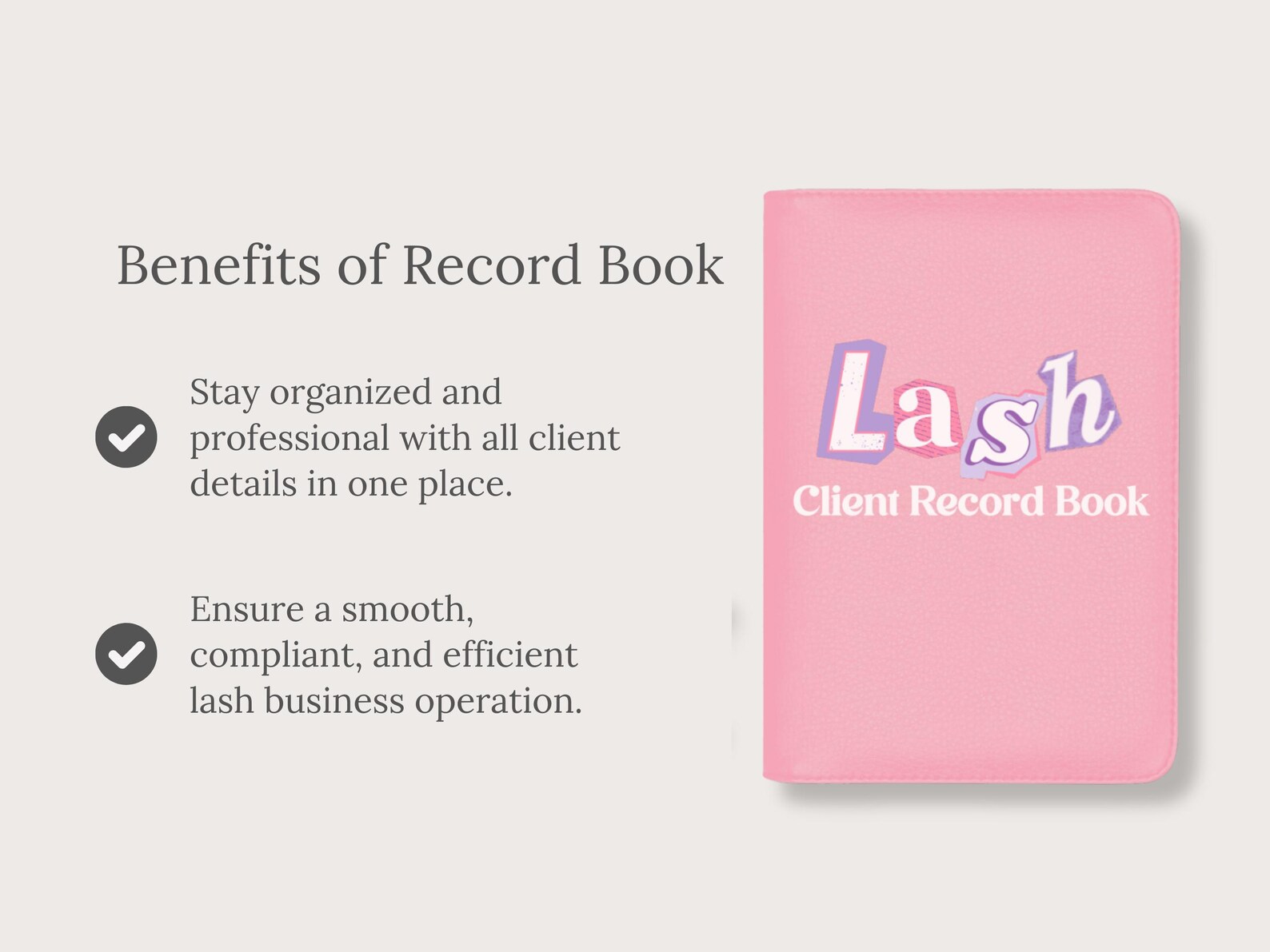 Lash Tech Client Record Book Eyelash Extension Forms Lash Tech Planner ...