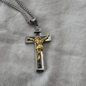 Sterling Silver/ Gold Filled Inri Cross Necklace - Etsy
