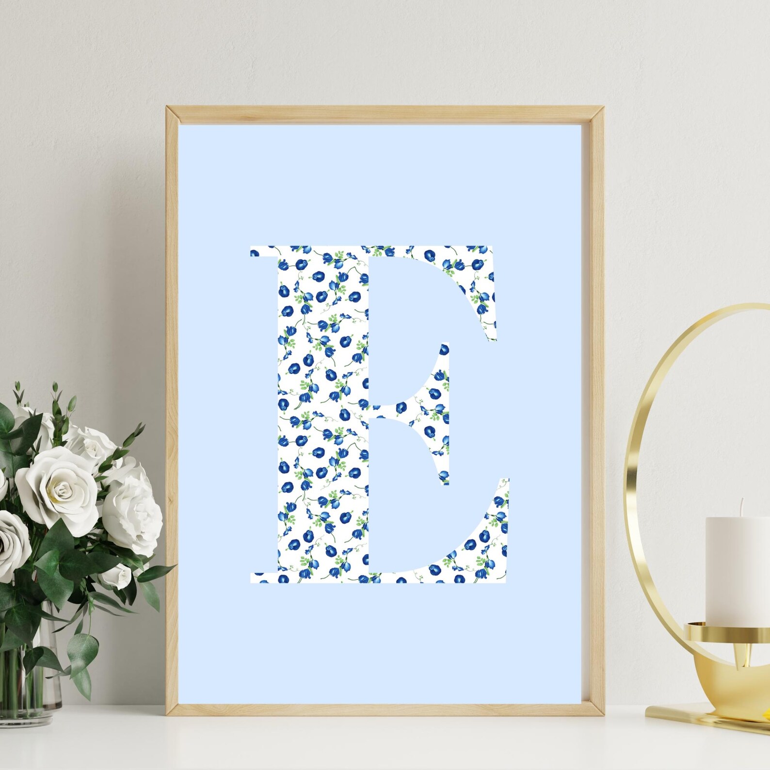 Love Shack Fancy Inspired Custom Initial Wall Print - Etsy