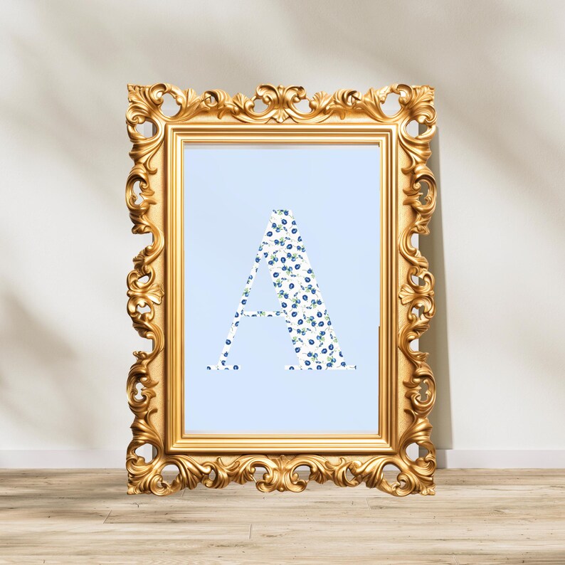 Love Shack Fancy Inspired Custom Initial Wall Print - Etsy