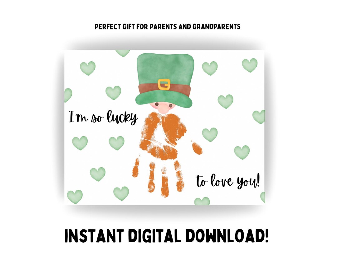 St. Patrick’s Day Handprint Craft / Spring Preschool Crafts / Kids and ...