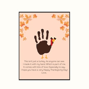 Thanksgiving Turkey Poem Handprint Art / Fall Handprint Craft ...