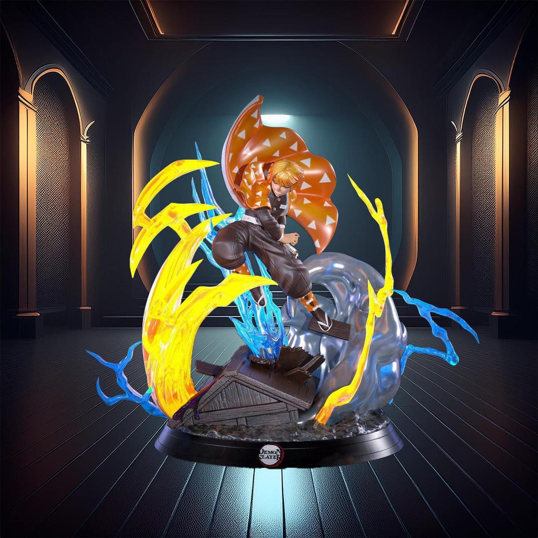 Zenitsu Agatsuma 3D STL Figure Model Digital Downloadable File - Etsy