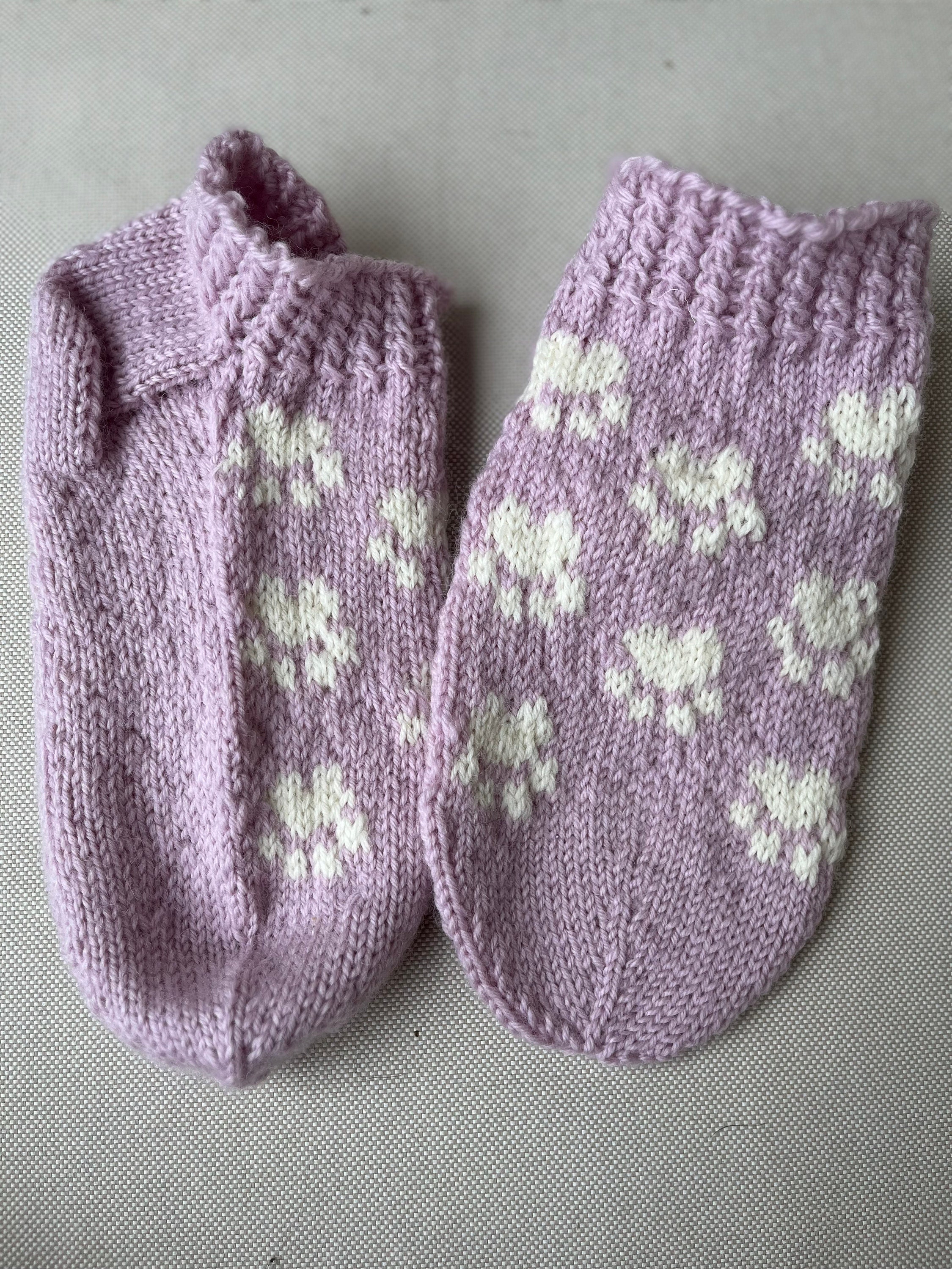 DIGITAL ITEM - Cosy Knitting Pattern - Ankle Socks With Paw Print ...