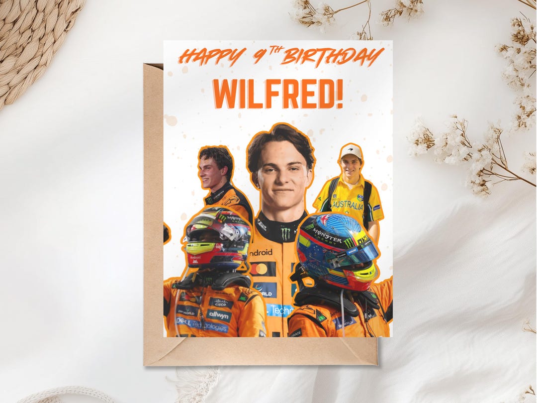 Personalised Oscar Piastri Birthday Card | F1 Birthday Card | Formula 1 ...