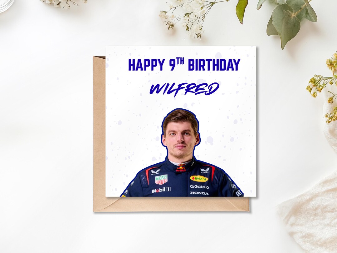 Personalised Name Max Birthday Card | F1 Birthday Card | Formula 1 Fan ...
