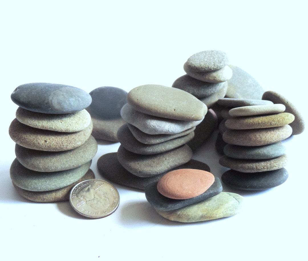 Flat and Smooth BEACH STONES / BULK / for Crafting, Party Events, Decor ...