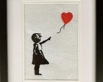 Banksy Girl With Balloon. Embroidery File for Machine. Suitable for 4x4 ...