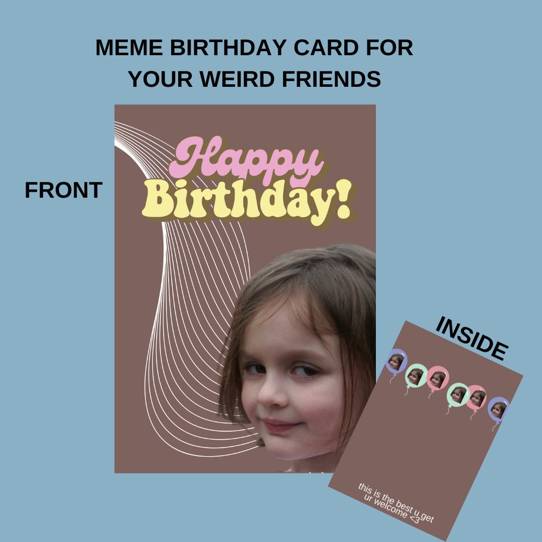 Meme Birthday Card - Etsy