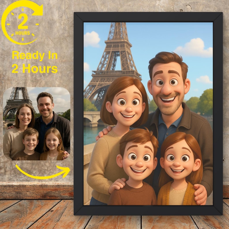 Custom Pixar Style Portrait • AI Generated Digital Art • Personalized ...