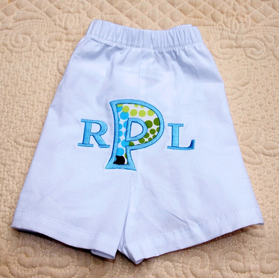 Monogrammed Personalized Boxer Style Diaper Cover; Baby Boy Gift, Boy ...