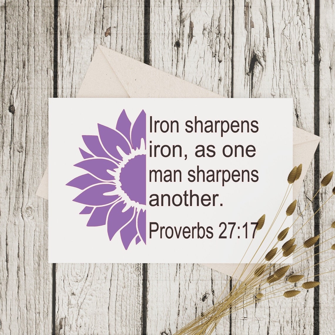 Iron Sharpens Iron as One Man Sharpens Another Proverbs 27:17 - Etsy