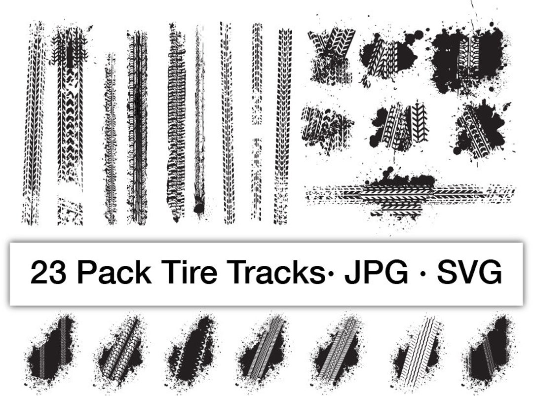 23 Mud Tire Track Splatter Patterns Monster Truck Tractor Bike ...