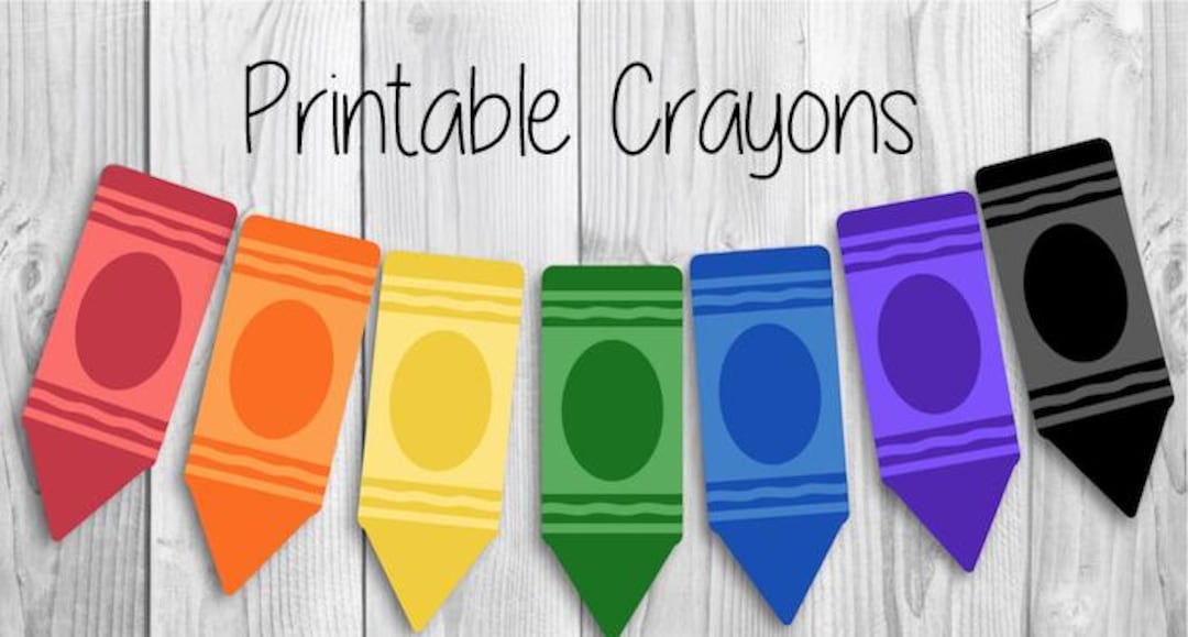 Printable Crayons Banner Bulletin Board School Bunting Rainbow Colorful ...