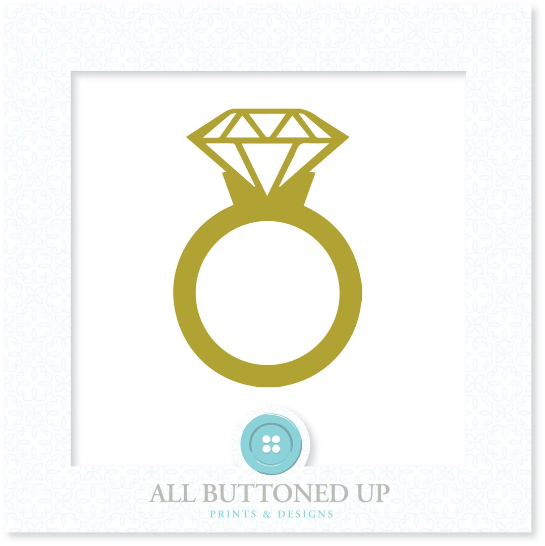 Diamond Ring Digital Cut File: Svg, Dxf - Etsy