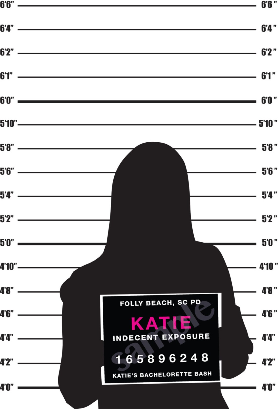Police Mugshot Height Background 24x36 Instant | Etsy