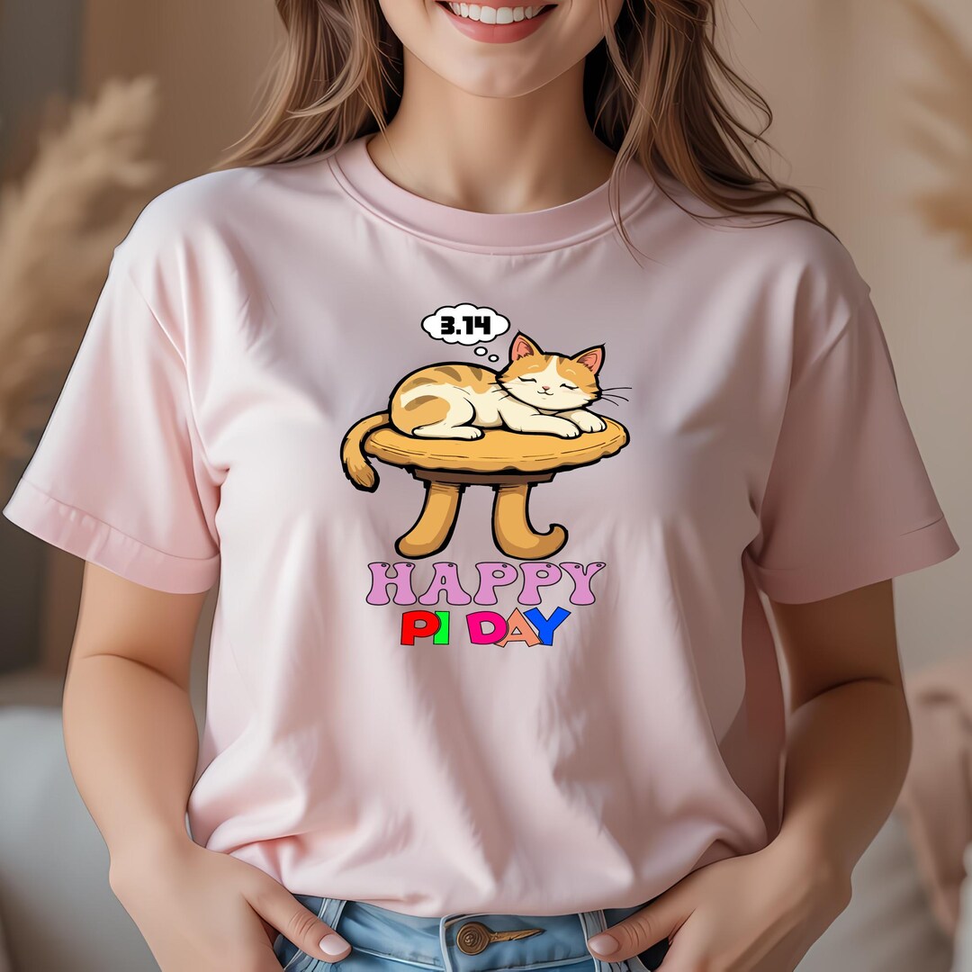 Happy Pi Day, Pi Day Cat, Pi Day 2025, Happy Pi Day Shirt, Gift for ...