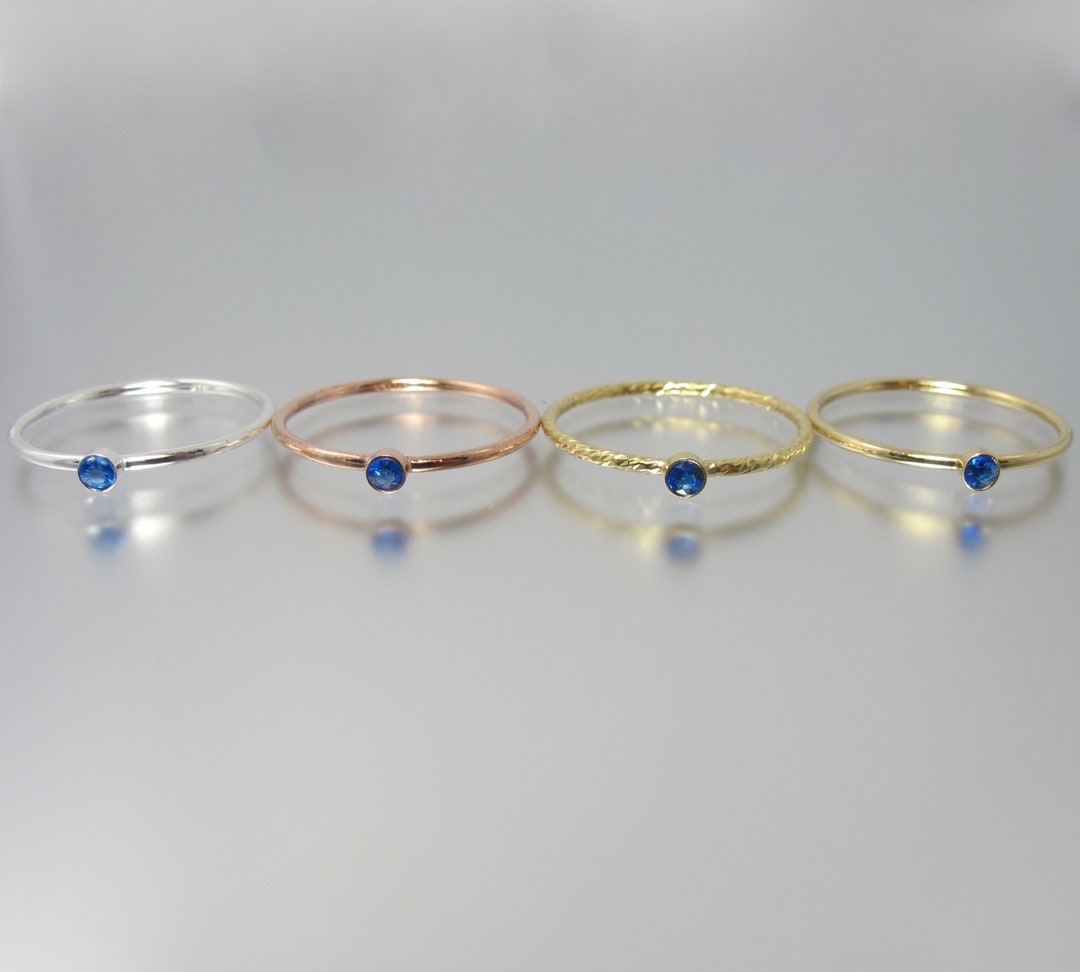 RARE Hauyne Stacking Ring 14k Yellow Sparkle or Rose Gold Filled or ...