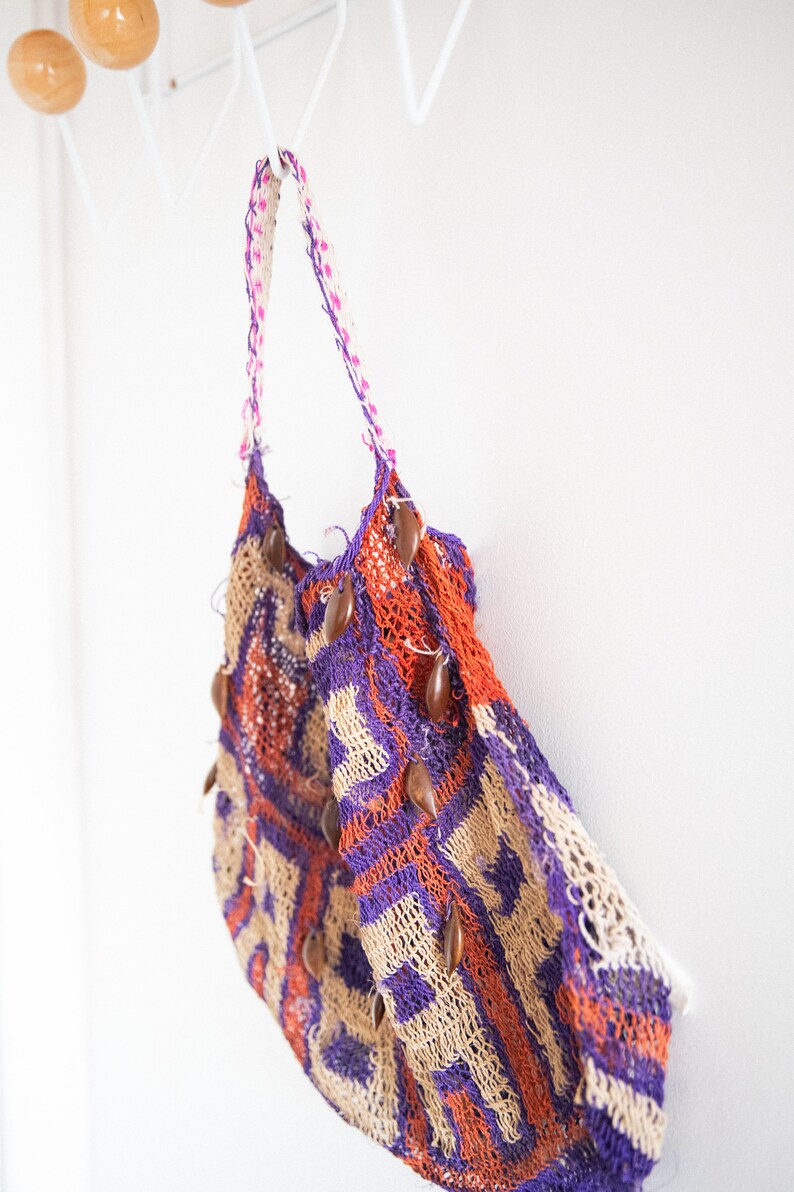 Papua New Guinea Bilum Shoulder Bag - Handwoven Tribal Craft - Etsy