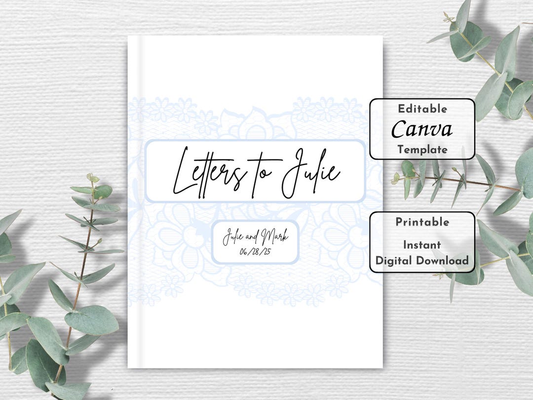 Letters to the Bride Book Canva Template, Letter to the Bride to Be ...