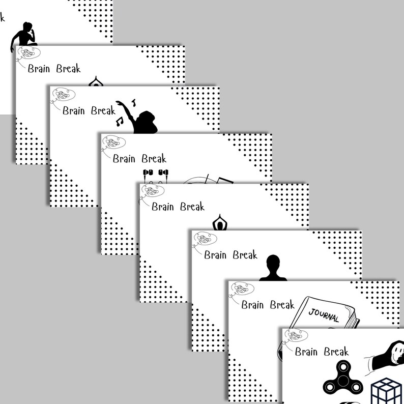 ADHD Brain Break Flashcards Adhd Resources Brain Break Ideas ADHD ...