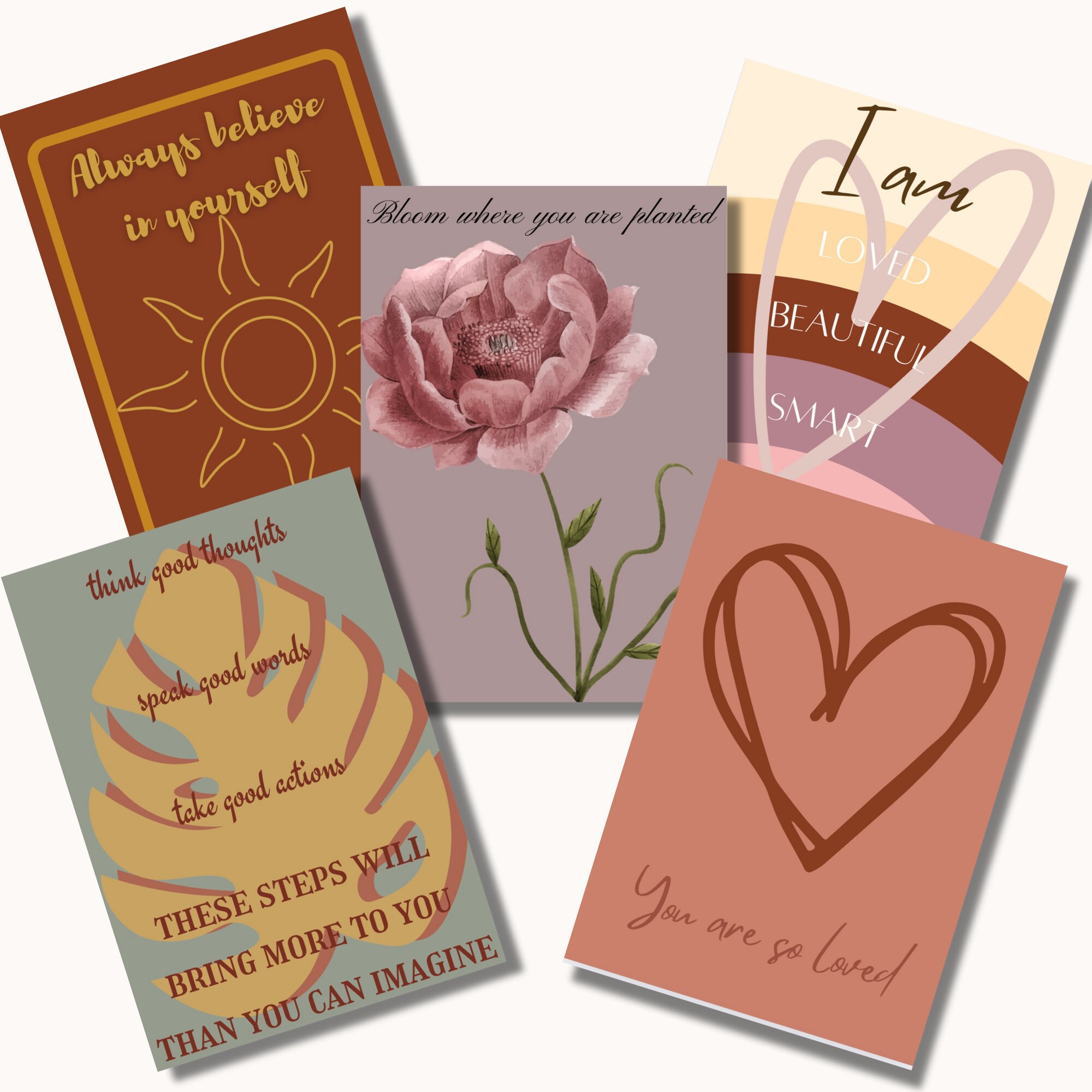 Mental Health Art Printable Gallery Wall Set 40 Prints boho self-love ...