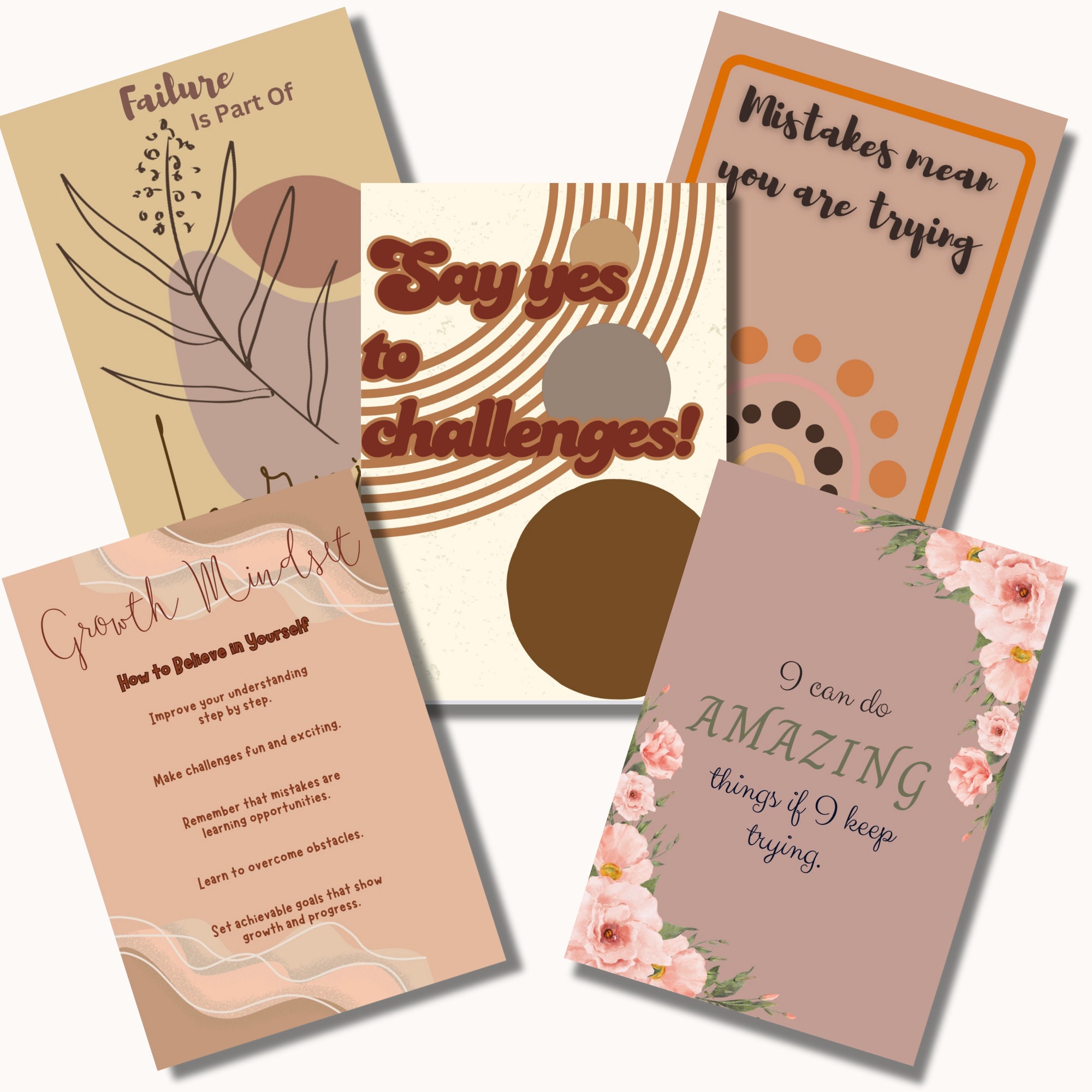 Mental Health Art Printable Gallery Wall Set 40 Prints boho self-love ...