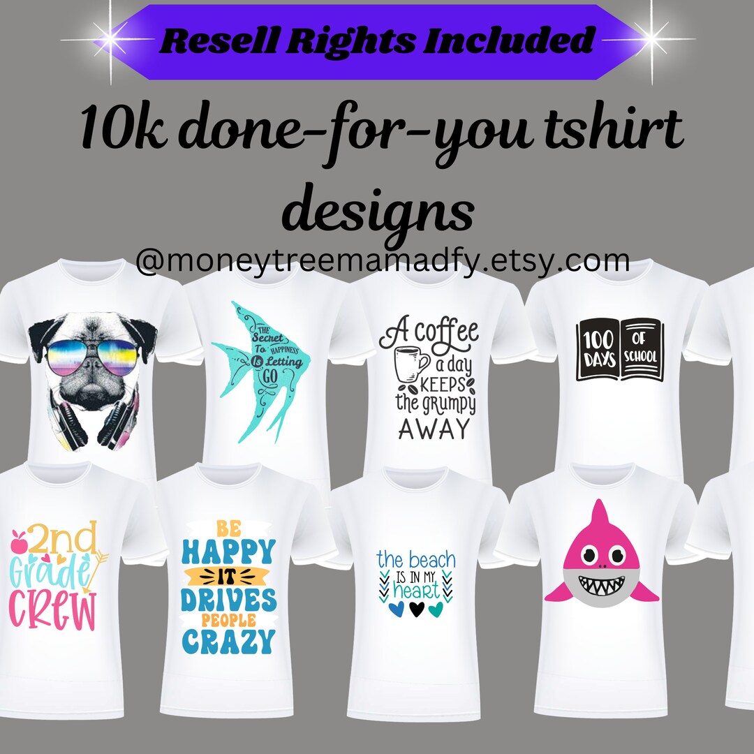 Mega Bundle 10k Designs With Resell Rights, T-shirt Designs, Tote Bag ...