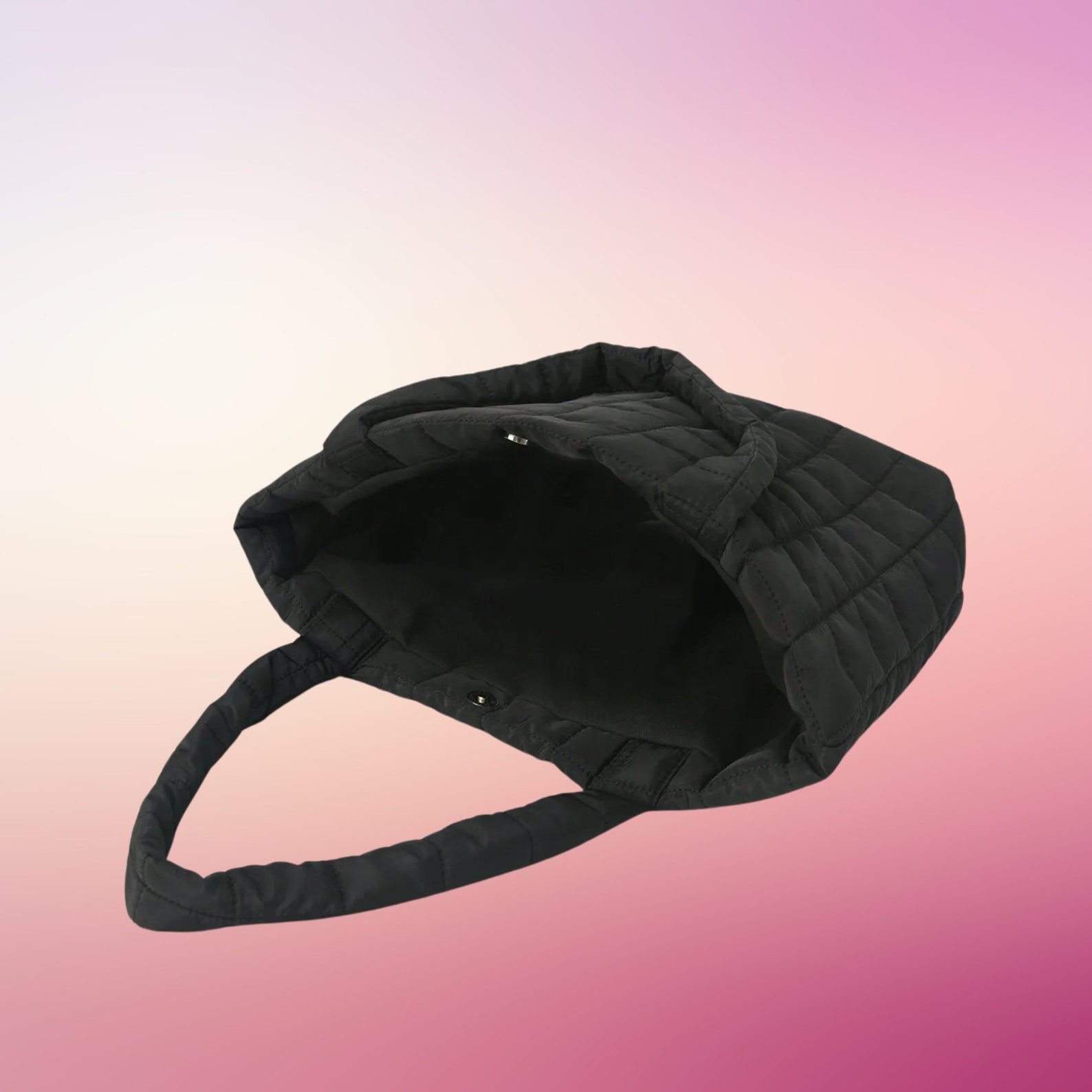 Quilted Black Puffer Bubble Tote Bag | Stylish Functional Winter ...