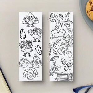Kids Coloring Page - Fall Bookmarks - Thanksgiving Crafts - Pumpkins ...