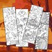 Kids Coloring Page - Fall Bookmarks - Thanksgiving Crafts - Pumpkins ...