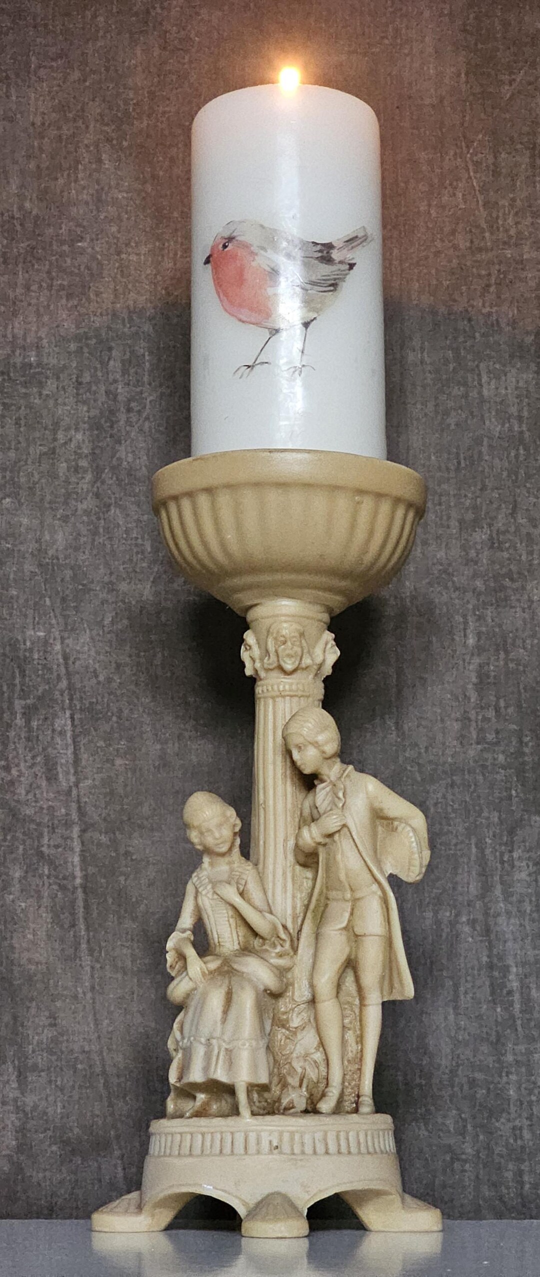 Vintage Resin Rococo Style Candle Holder - Etsy