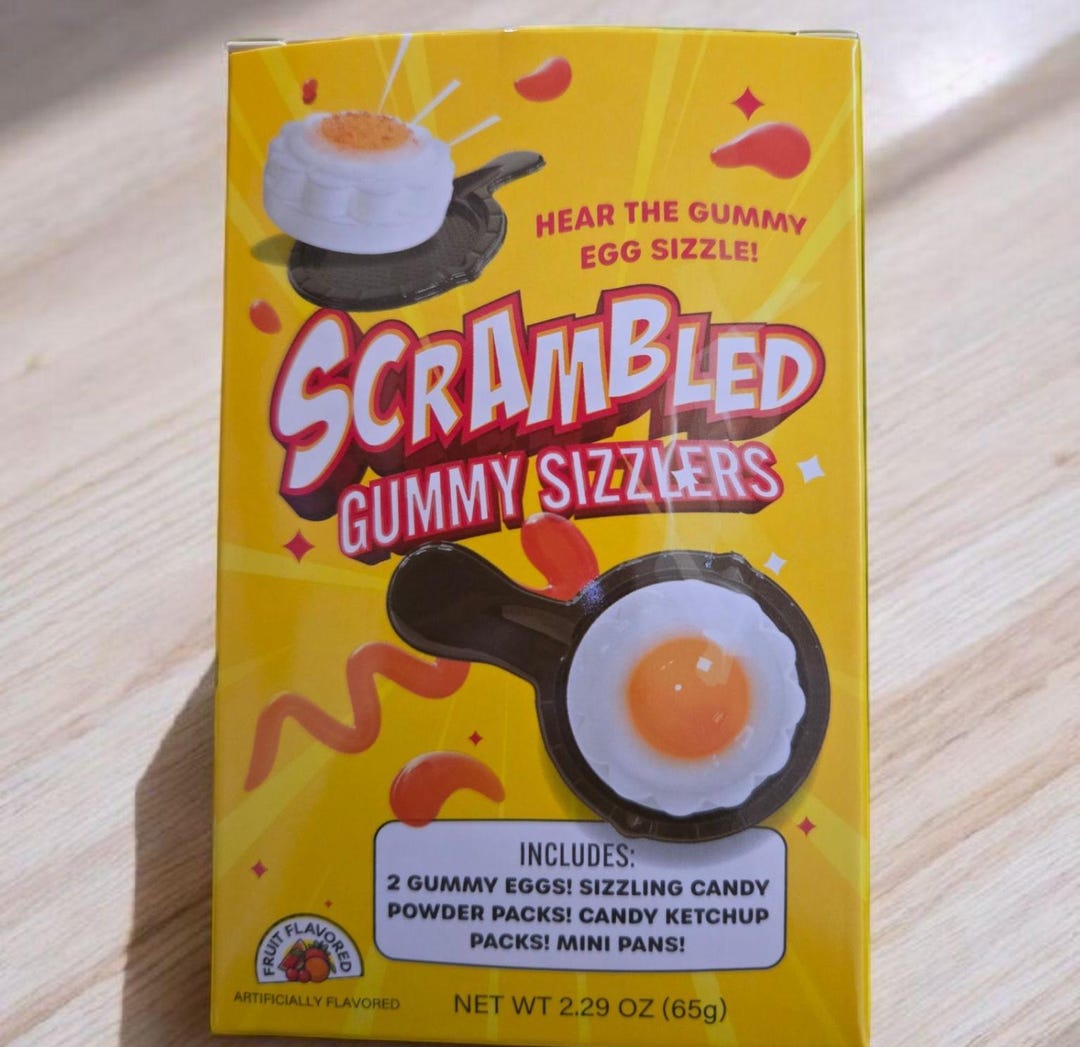 2 Packs of Scrambled Gummy Sizzler Candy, Easter Basket Items, Easter ...