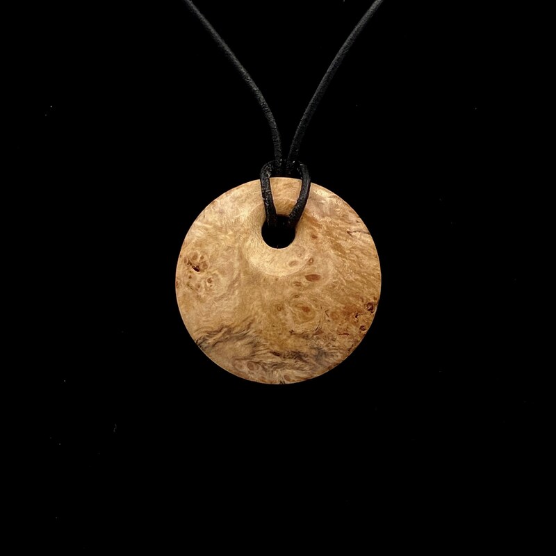 Round Wood Pendant - Etsy