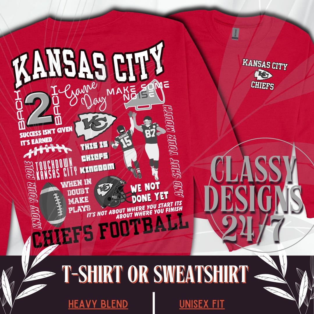 Kansas City Football Shirt, Font and Back Kansas City Sweatshirt ...