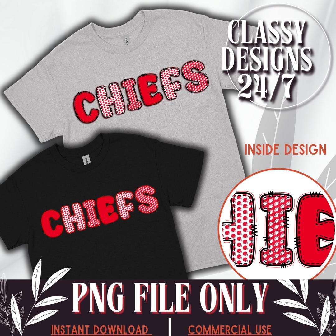 Chiefs Football PNG, 2-doodle Style Kansas City Digital, Red Kingdom ...