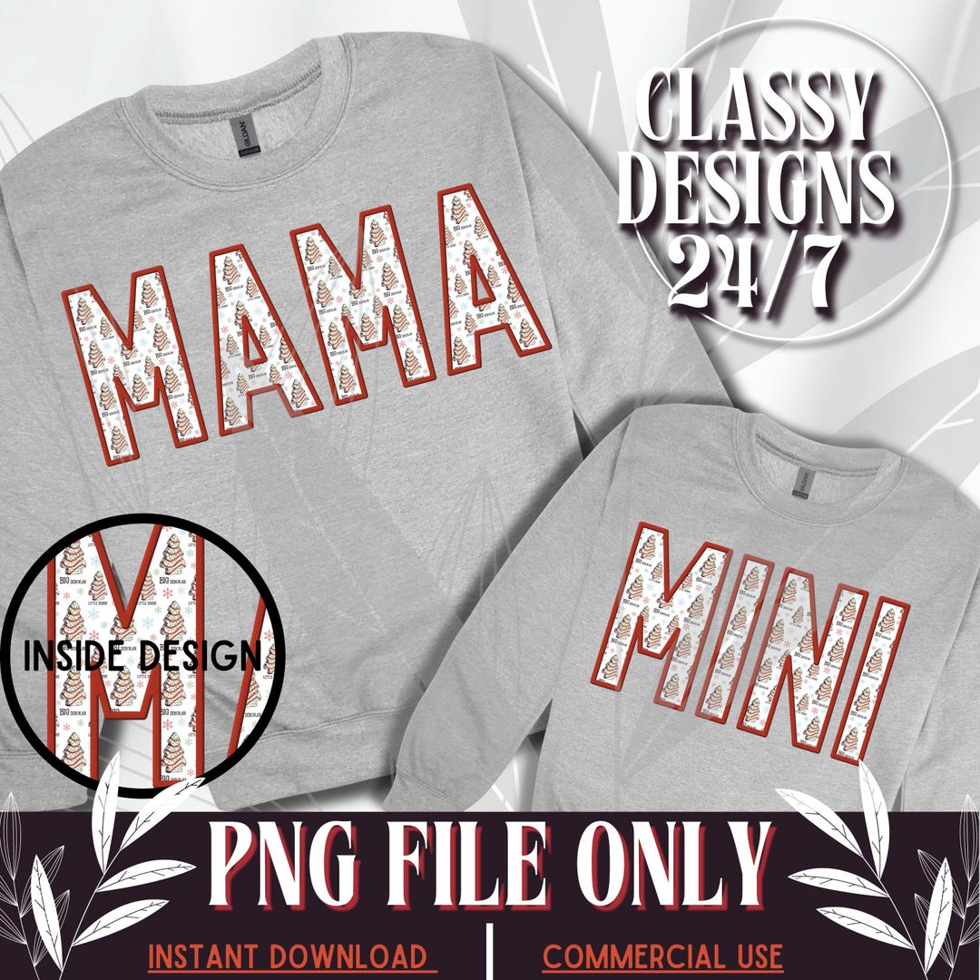 FOUR Files, Big Deborah, Little Debbie Png,faux Embroidery, Little ...