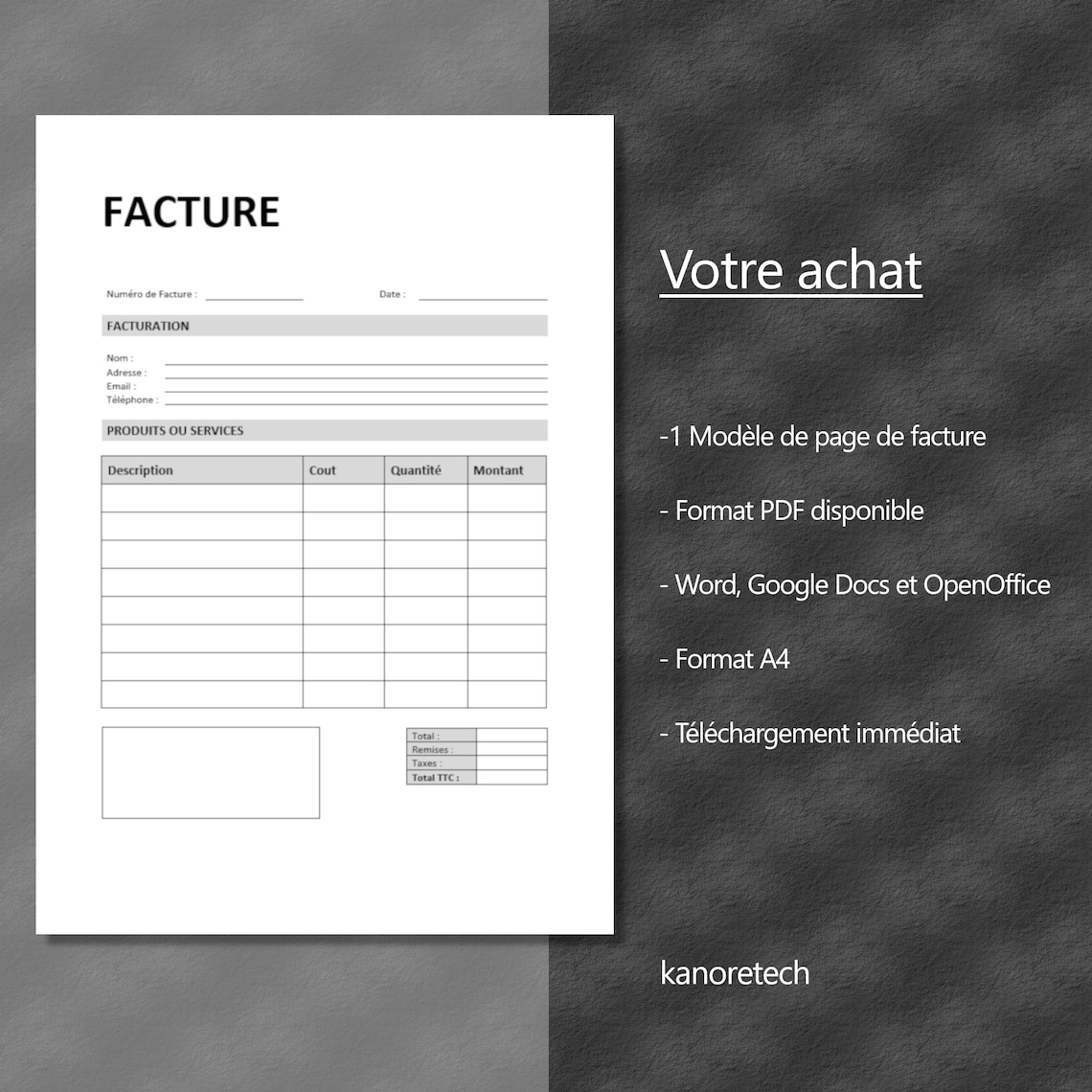 Professional Invoice and Quote Template Available on Open Office, Word ...