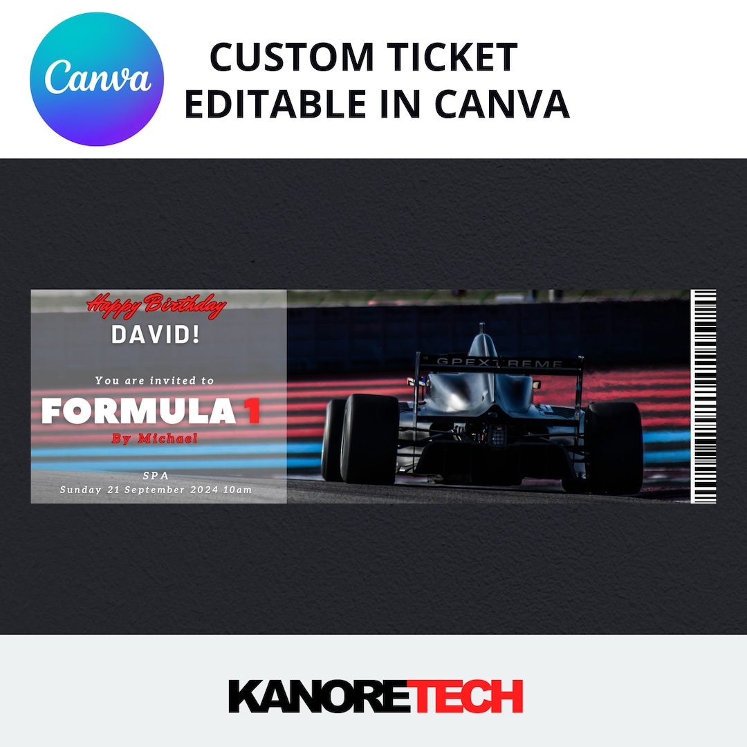 F1 Grand Prix Invitation Unique Canva Template for an Unforgettable ...