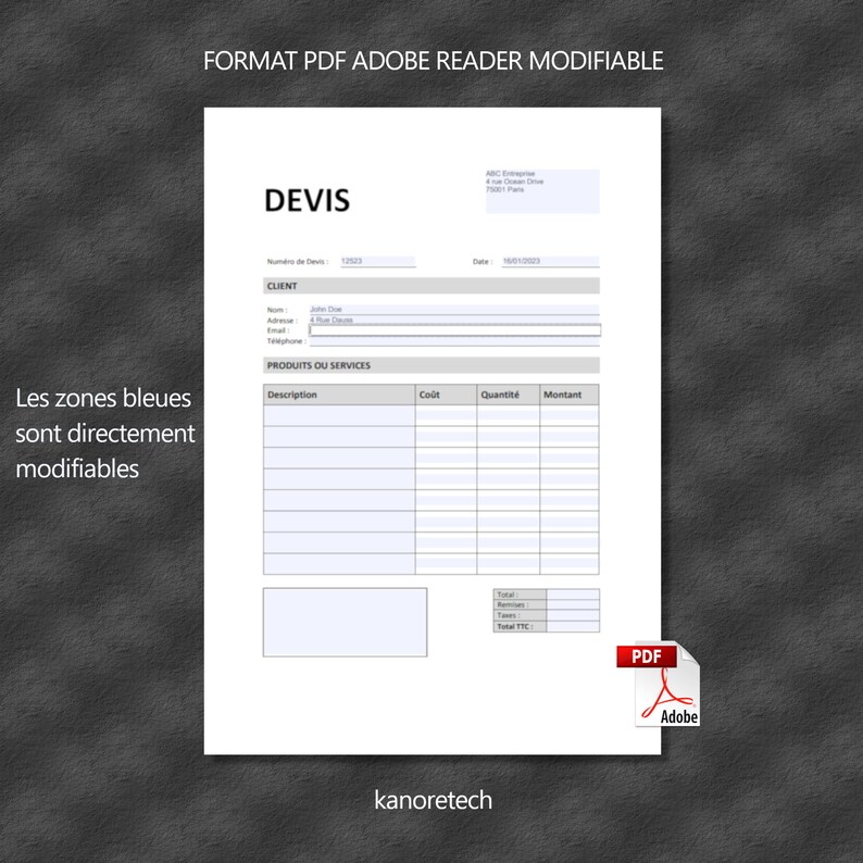Professional Invoice and Quote Template Available on Open Office, Word ...