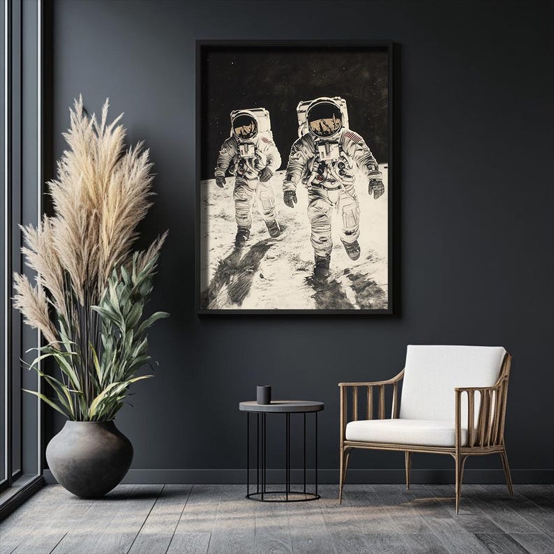 American Astronauts Walking on the Moon | Lunar Ground Troops ...