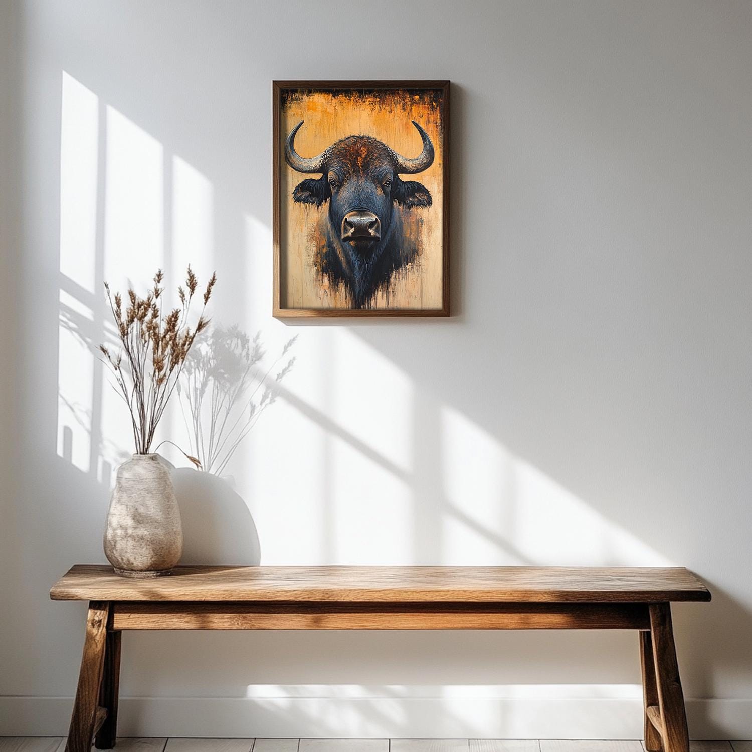 Wild Buffalo Portrait Painting | Majestic Buffalo | Bison in the ...